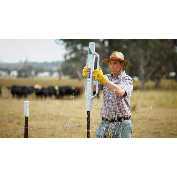 Buy AgBoss Heavy Duty Steel Manual Post Driver W/ Tapered Handles 80cm ...