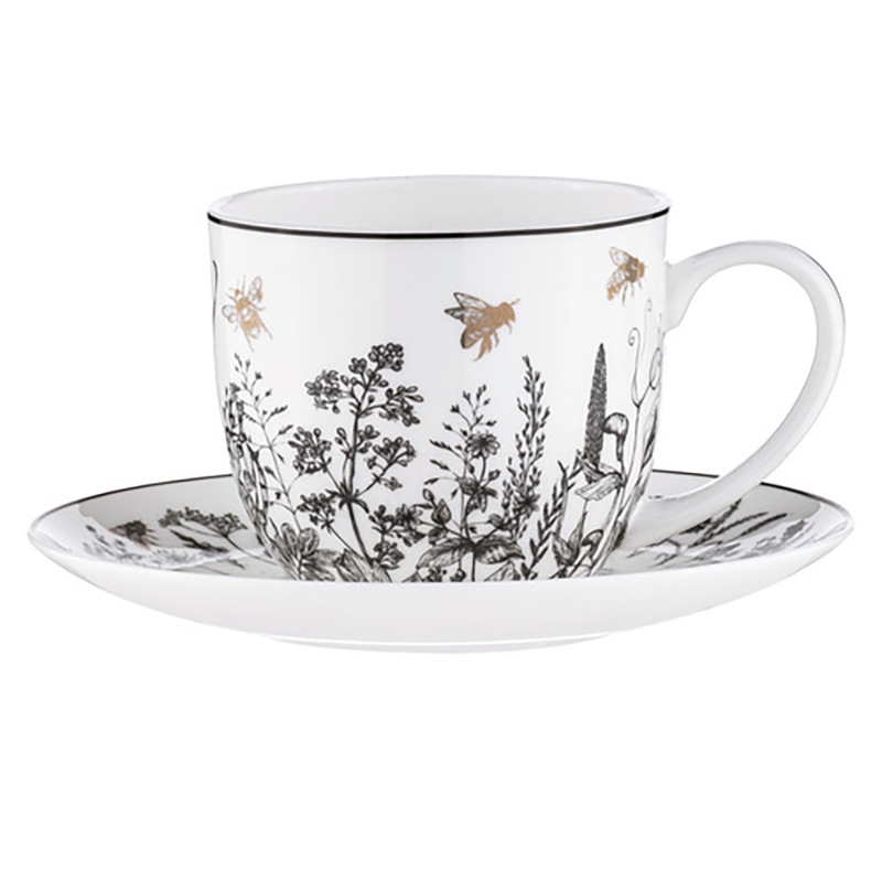 Buy Ashdene Queen Bee Tea/Coffee Latte Drink Mug Cup & Saucer Set Fine ...