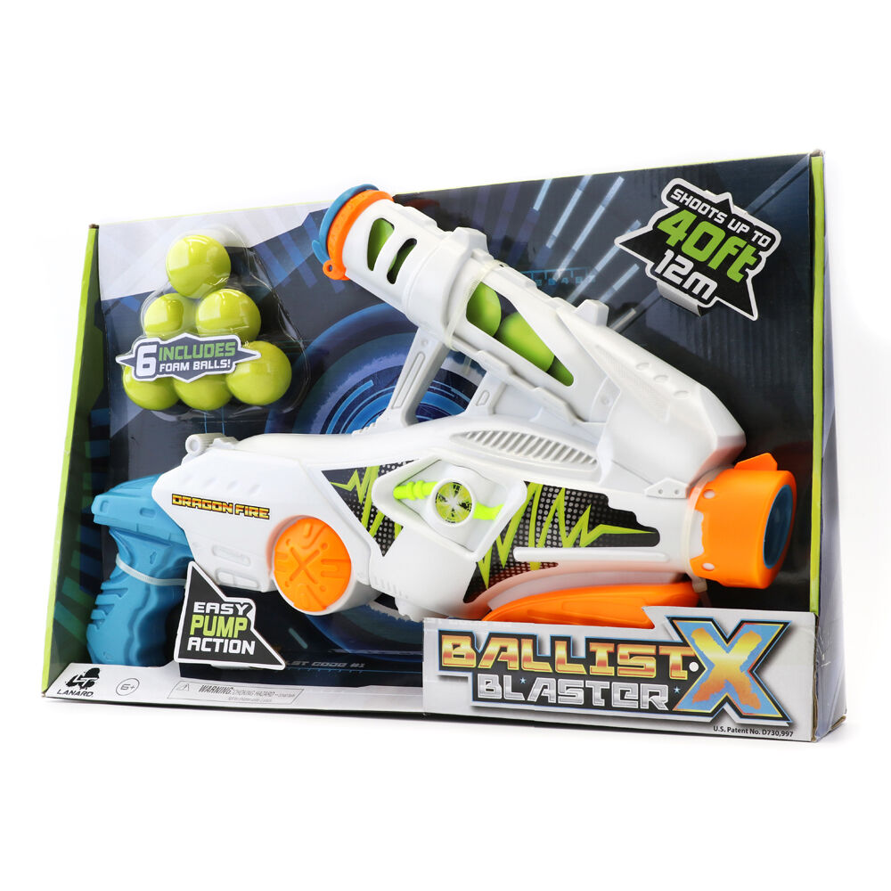 Buy Ballist-X Dragon Fire Ball Blaster Kids Gun Outdoor Toy w/ 6 Foam ...