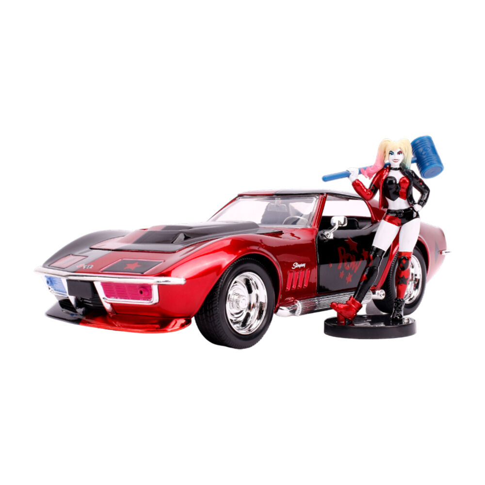 Buy Batman Harley Quinn 1969 Chevy Corvette 1:24 Scale Die-Cast Vehicle ...