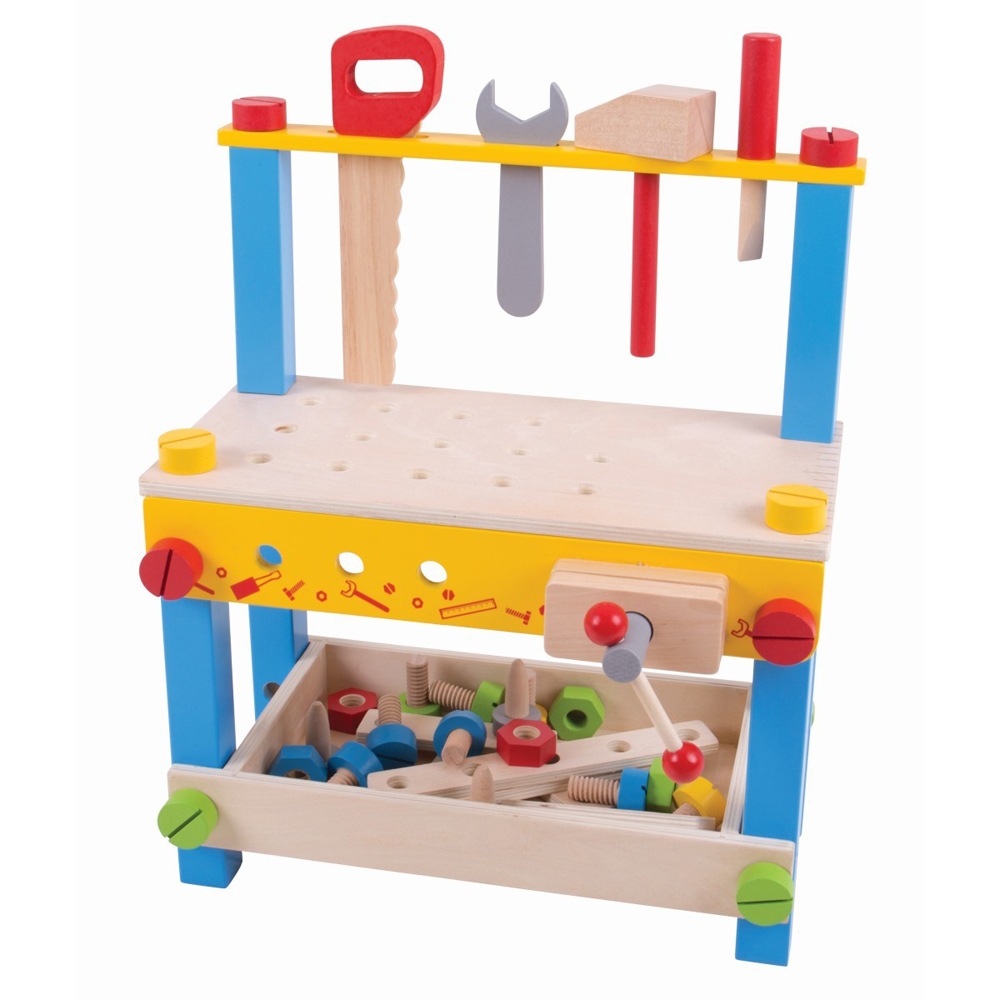 Buy Bigjigs Toys My First Workbench Kids/Children Wooden Pretend Toy ...