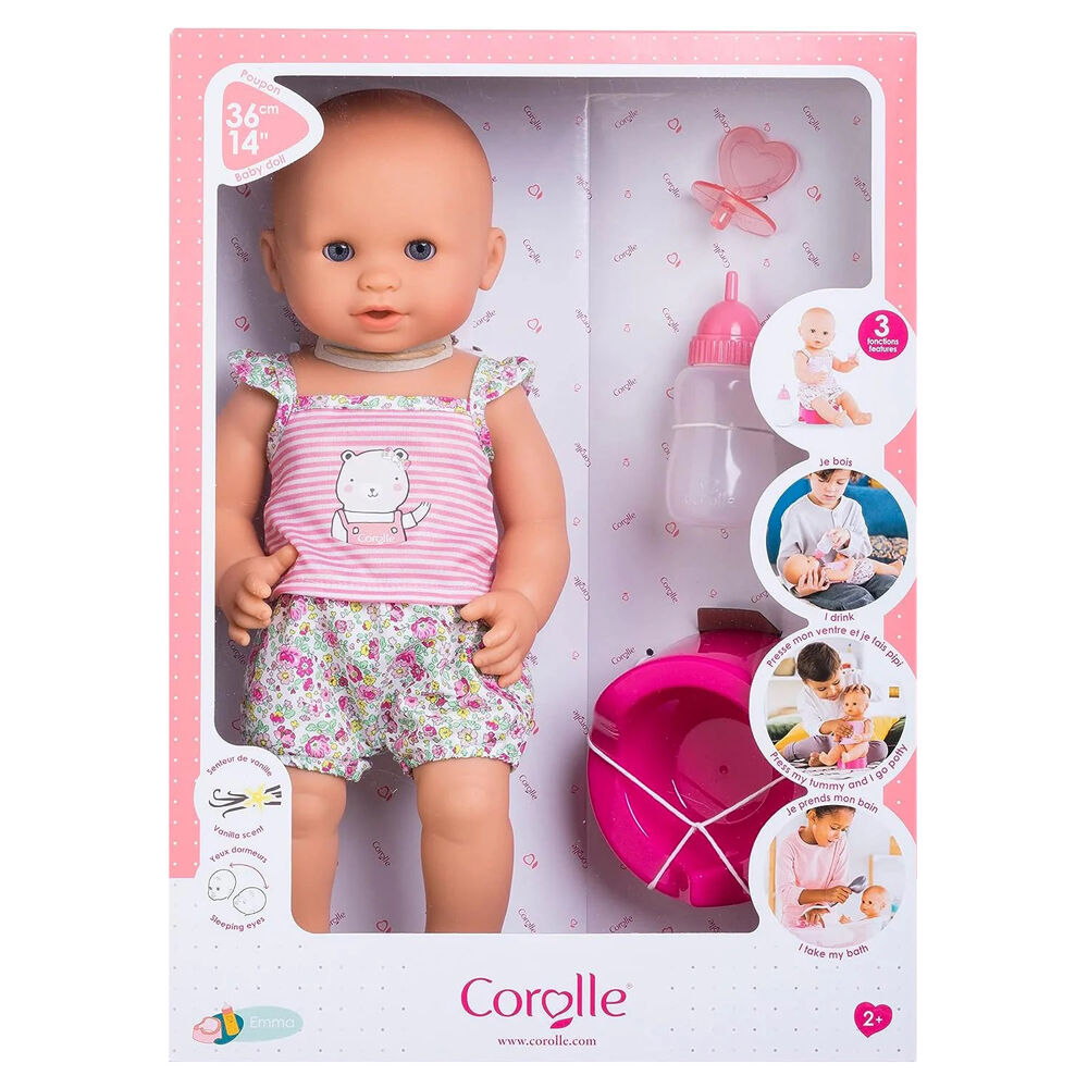 Buy Corolle MGP Emma Drink/Wet 36cm Baby Girl Doll Playset Kids Cuddle ...
