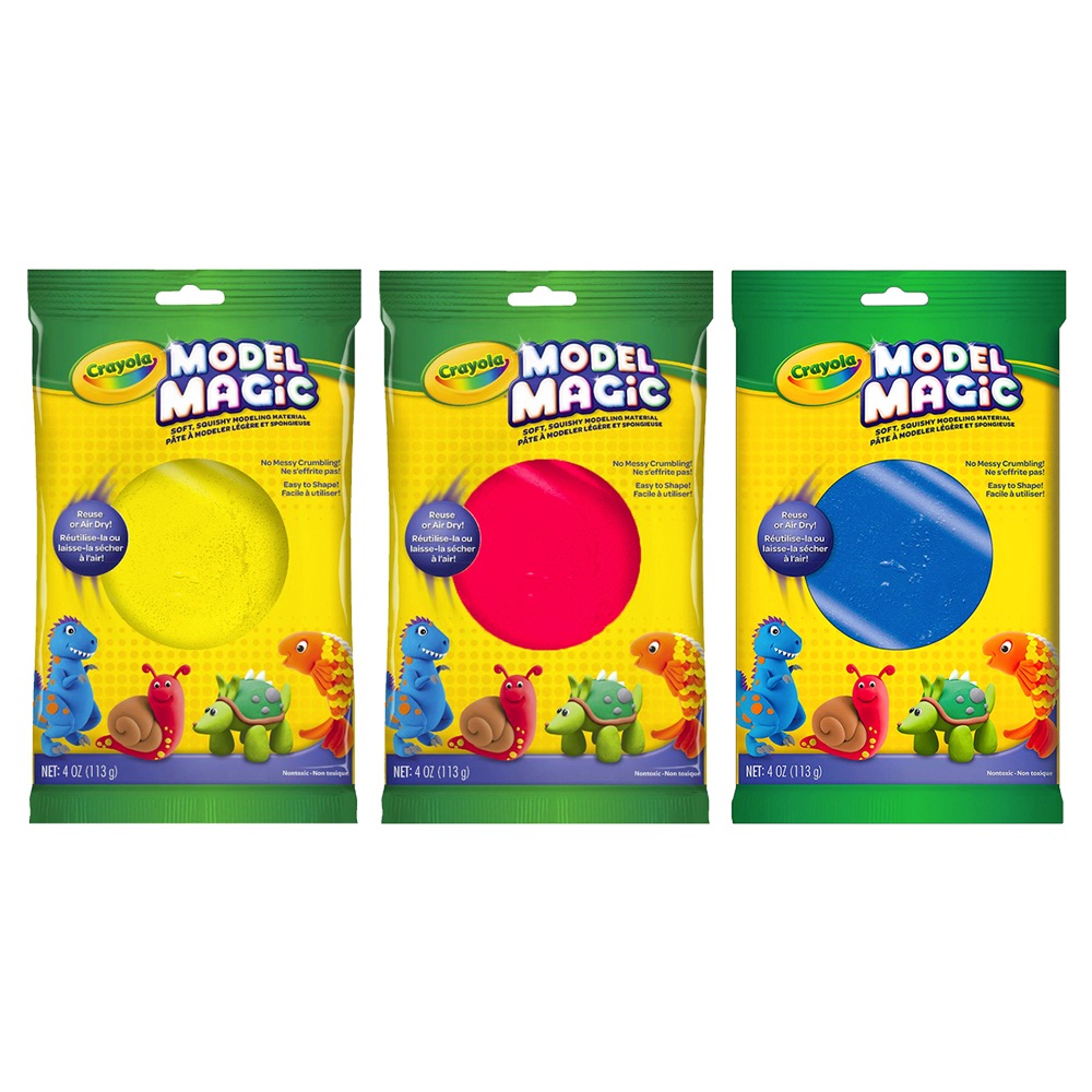 Buy Crayola Kids Creative Model Magic Material 113gms Yellow/Red/Blue ...