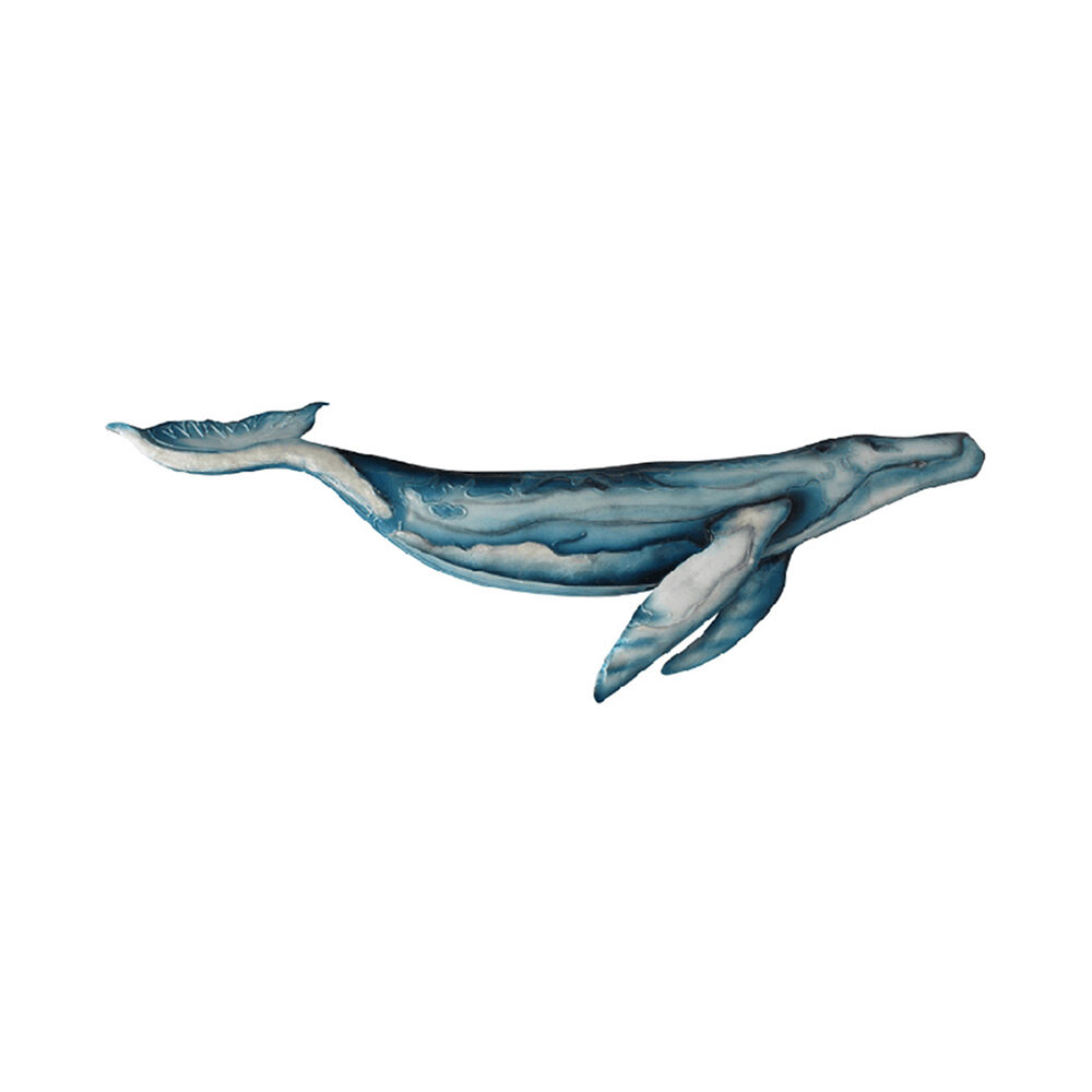 Buy Darlin Capiz Shell Metal Whale Wall Arts Home Decors 17x52cm Blue ...