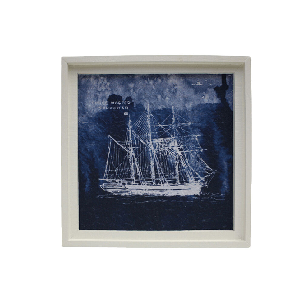 Buy Darlin Handmade Tall Ship Watercolour Wall Art Version 1 32x3.5cm ...