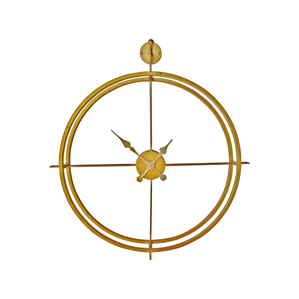 Buy Darlin Timber/Metal 81cm Tiffany Gold Wall Clock Hanging Decor ...