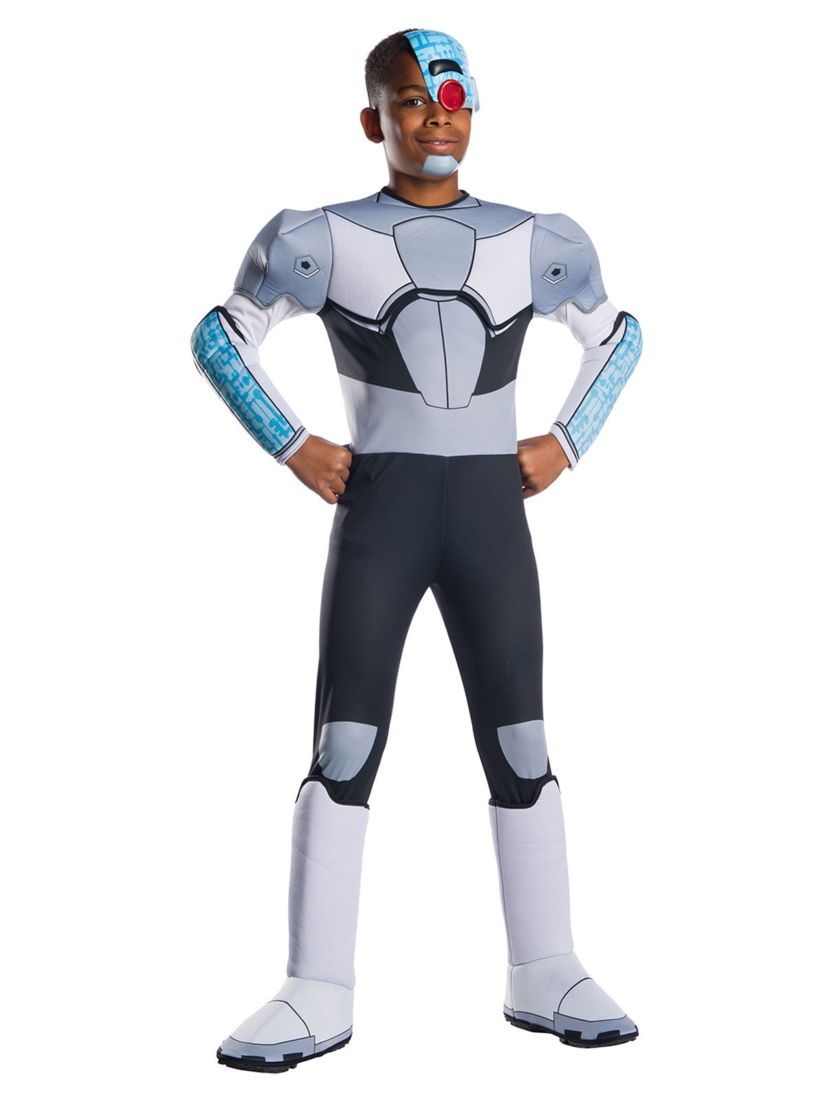 Buy Dc Comics Teen Titans Cyborg Deluxe Boys Dress Up Costume Outfit ...