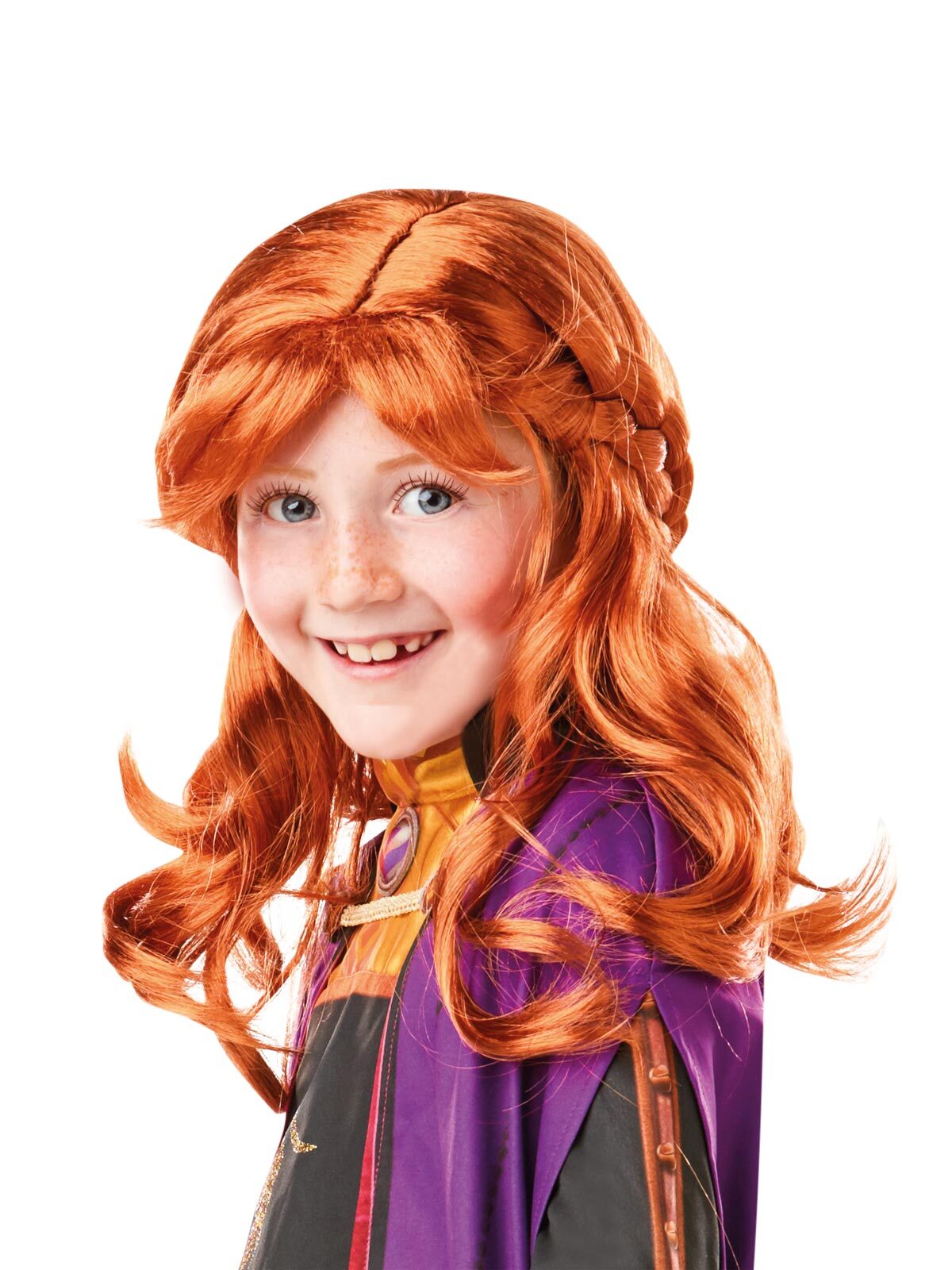 Buy Disney Frozen 2 Princess Anna Wig Kids/Child Auburn Hair Dress Up ...