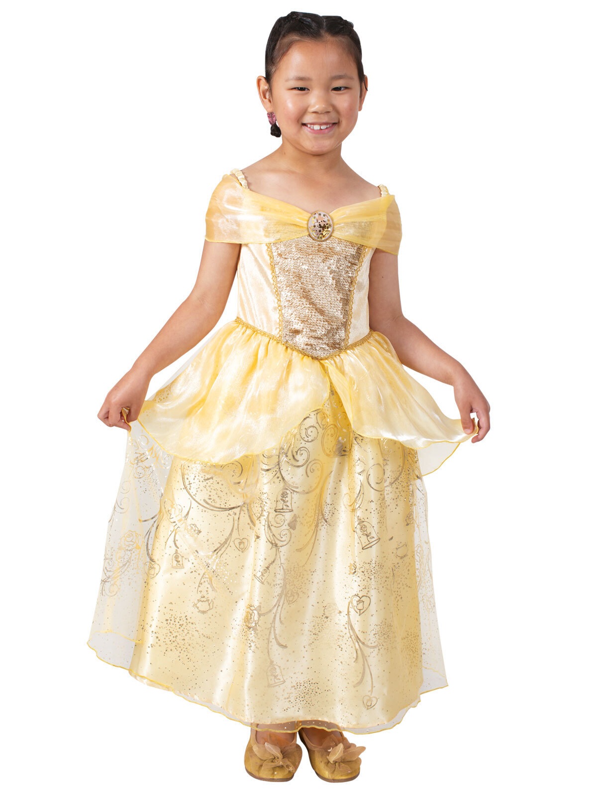 Buy Disney Princesses Belle Ultimate Princess Girls Dress Up Costume ...