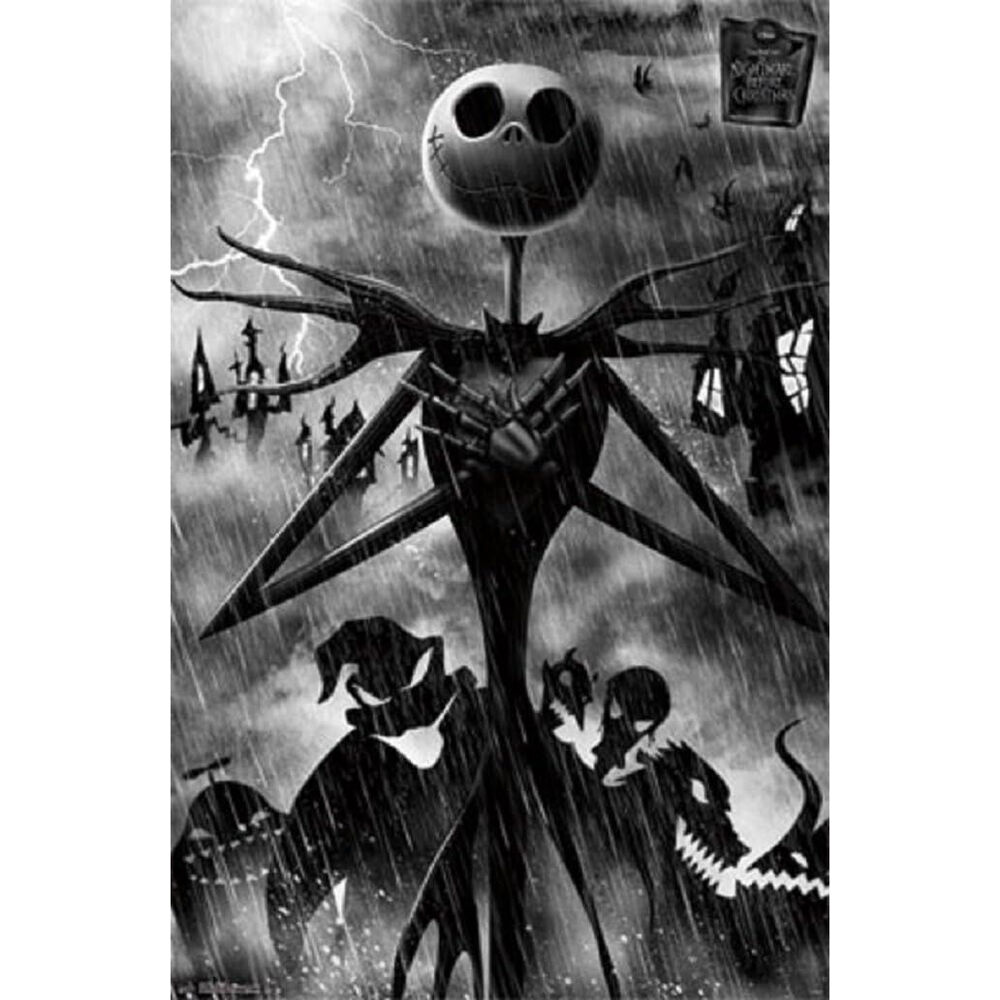 Buy Disney The Nightmare Before Christmas Shadow Poster Room Wall Decor ...