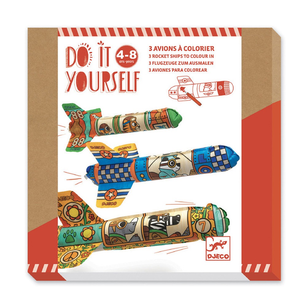 Buy Djeco Do It Yourself To The Sky Rockets Colour & Inflate Kids Craft ...