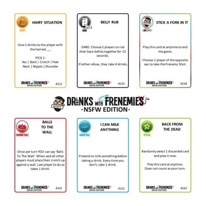 Buy E Games Drink With Frenemies Party Drinking/Drunk Card Game NSFW ...