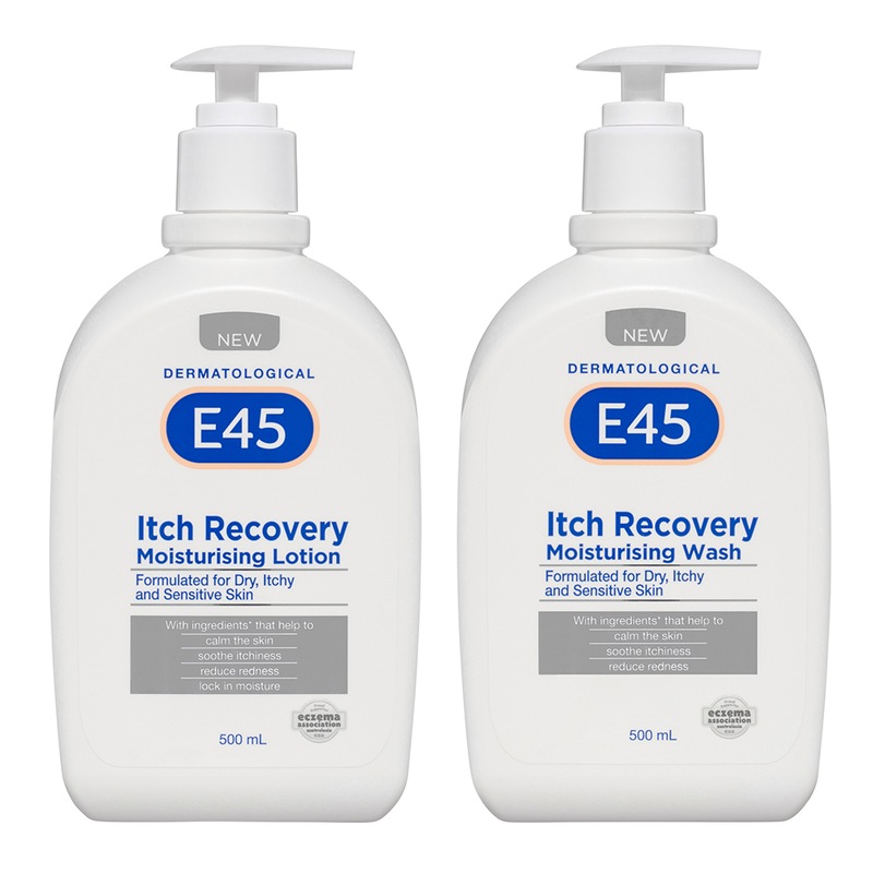 Buy E45 Itch Recovery 500ml Moisturising Lotion & Wash f/ Dry/Itchy ...