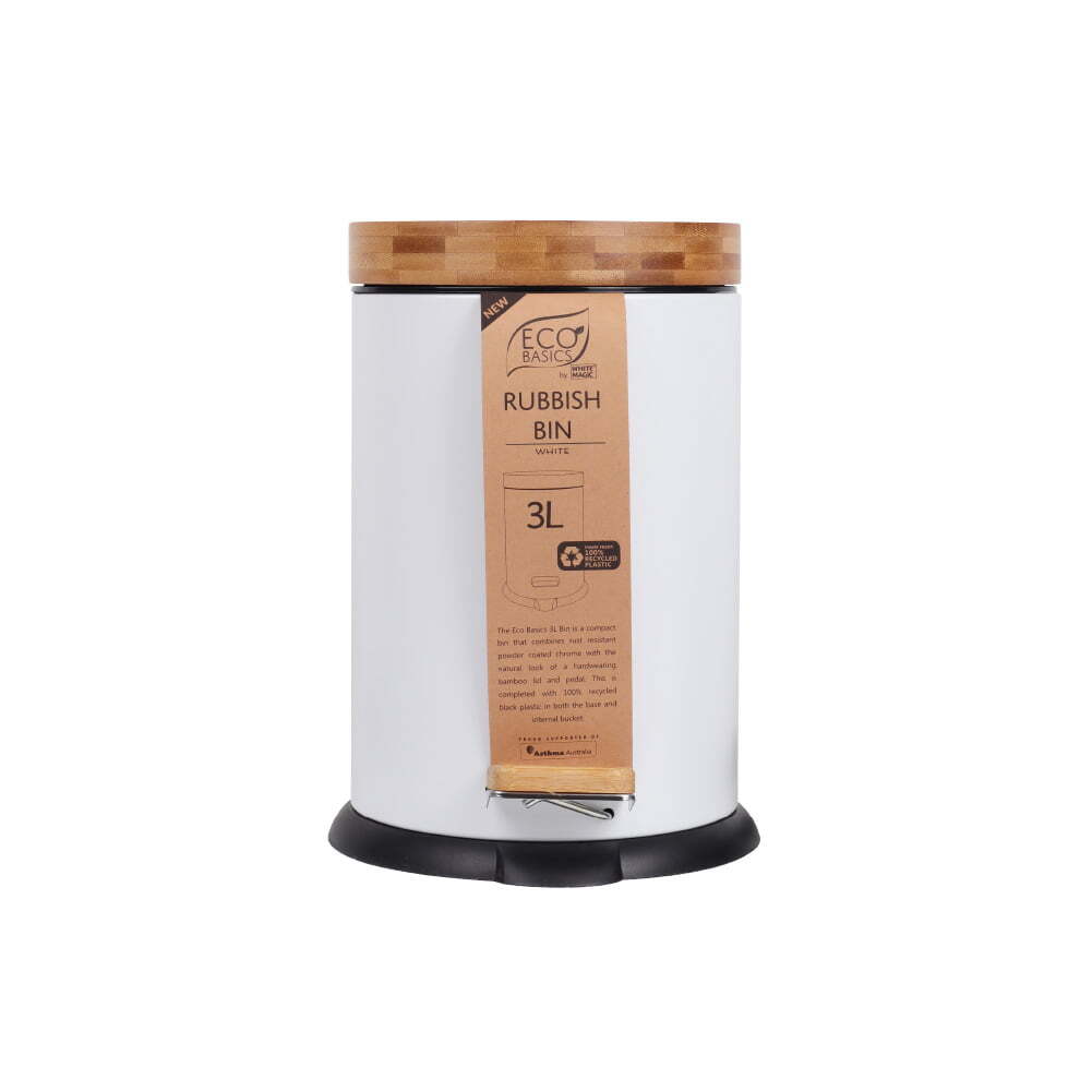 Buy Eco Basics 3L Rubbish Bin/Trash Garbage Can Waste Container Storage ...