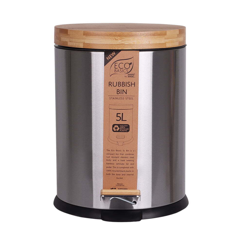 Buy Eco Basics 5L Rubbish Bin/Trash Garbage Waste Container Storage ...