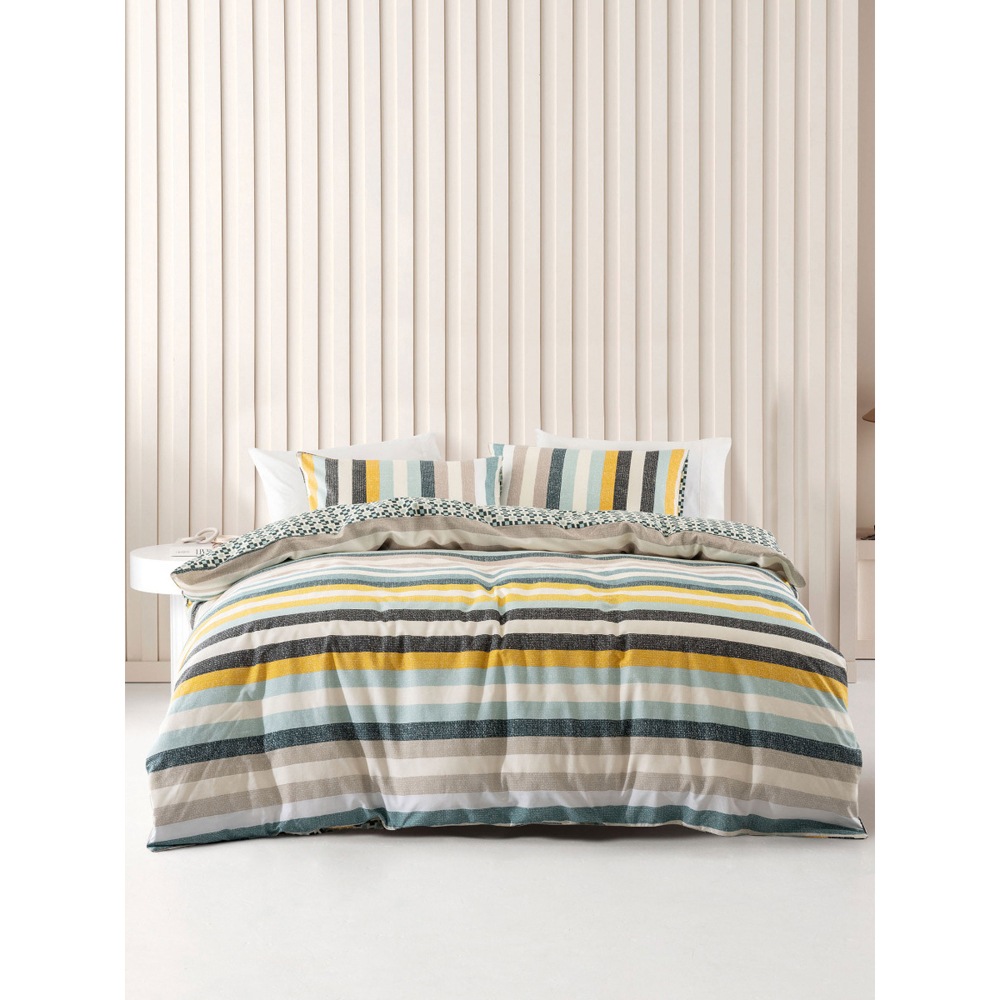 Buy ESPRIT Anker Stripes/Geometric Double Sided Pattern Quilt Cover Set ...