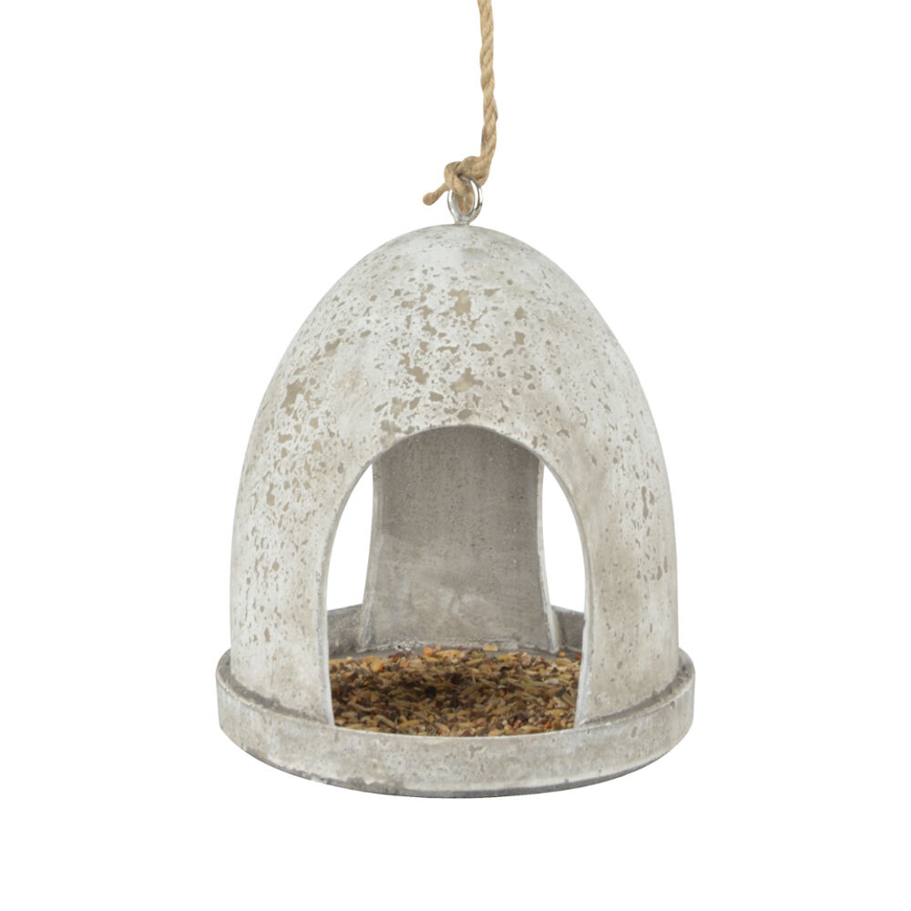 Buy Esschert Design Round Hanging Bird Feeder Aged Resin Garden ...