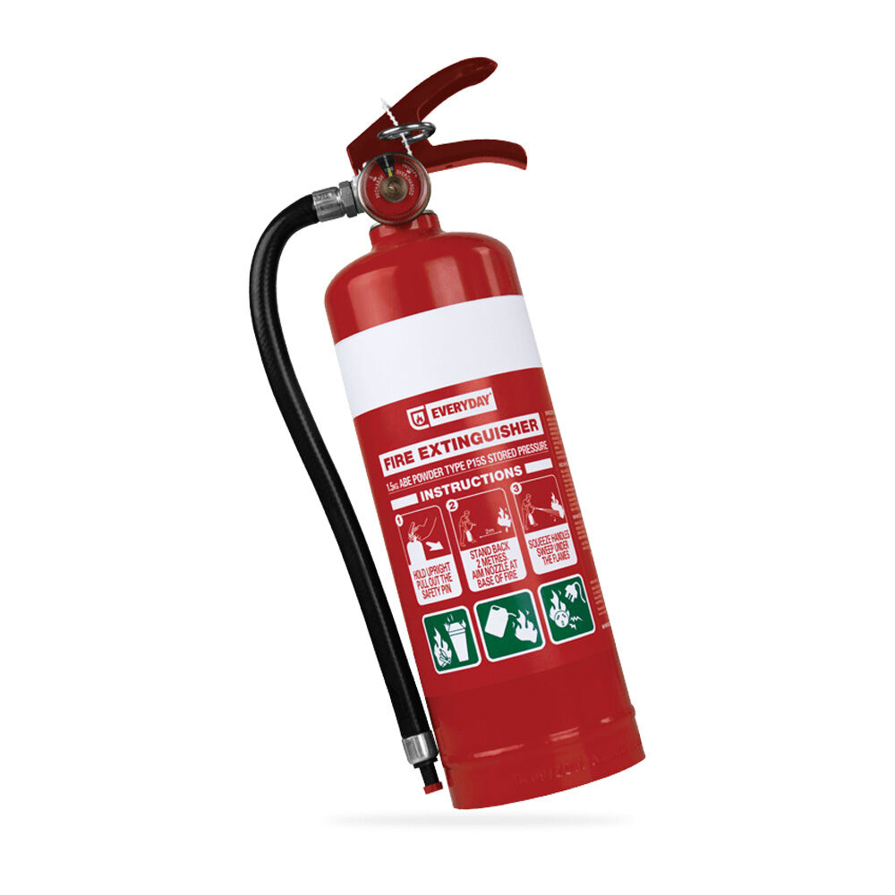 Buy Everyday 1.5kg Dry Powder Essential Home Safety Fire Extinguisher ...