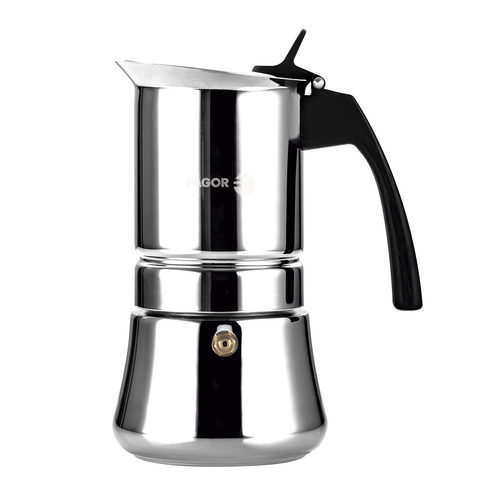 Buy Fagor Etnica Stainless Steel 4 Cups Espresso Coffee Maker Moka Pot ...
