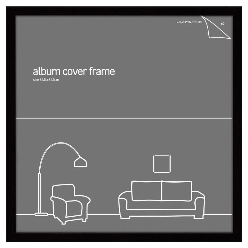 Buy Frames & Hangers Record Album Cover Frame Black 31.5x31.5cm Home ...