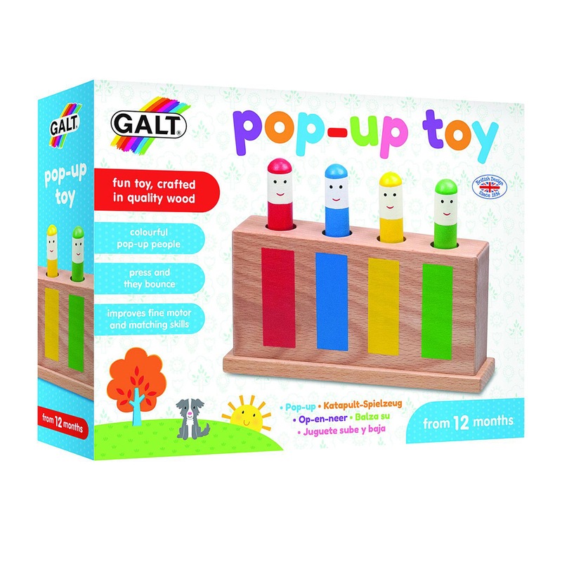 Buy Galt Pop Up Kids/Childrens Activity Wooden Interactive Sensory Toy ...