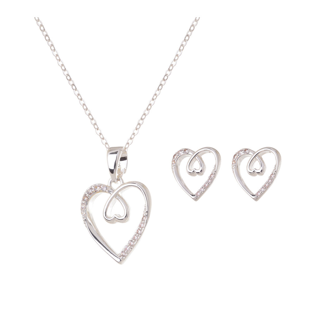 Buy Gibson Gifts Equilibrium Sister Silver Necklace & Earrings ...