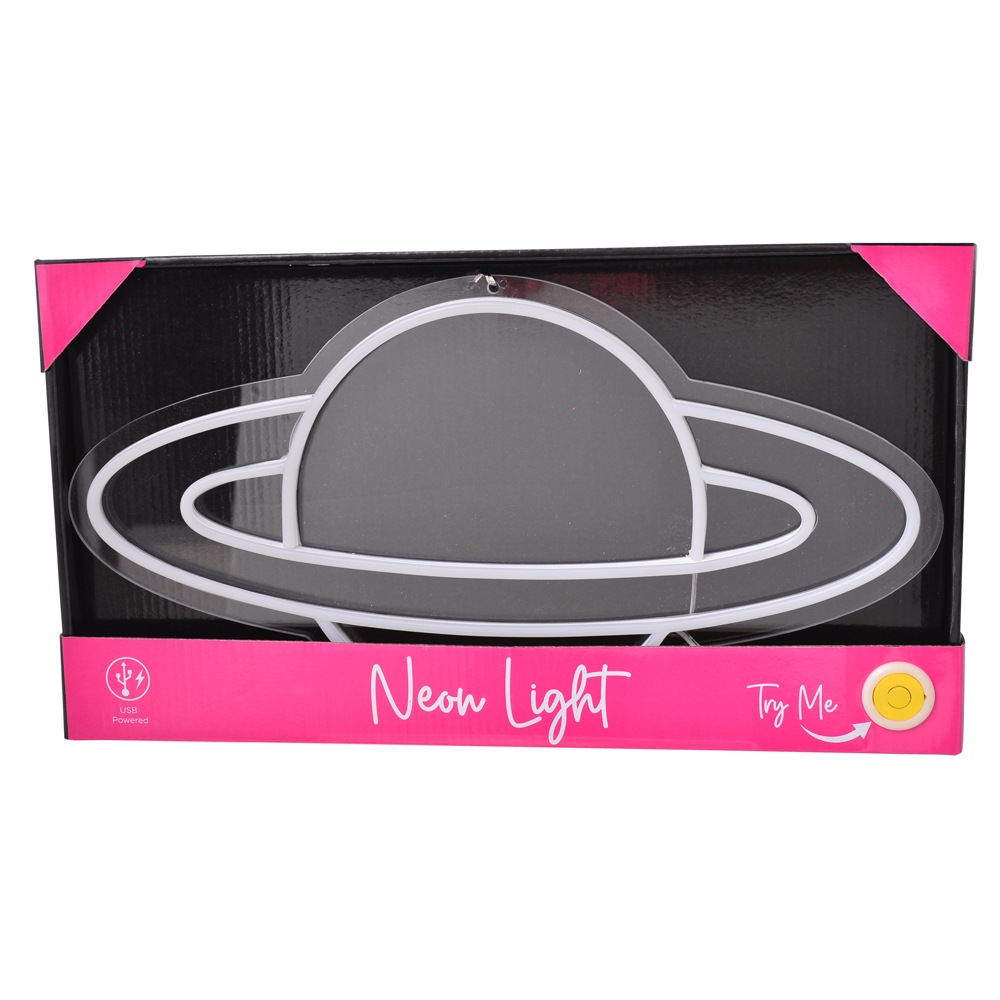 Buy Gibson Gifts Planet LED Neon Light Wall Sign Home/Room 39cm Hanging ...