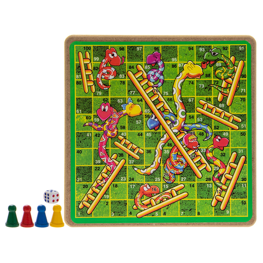 Buy Gibson Gifts Retro Snakes & Ladders Wooden Kids/Family Fun Board ...