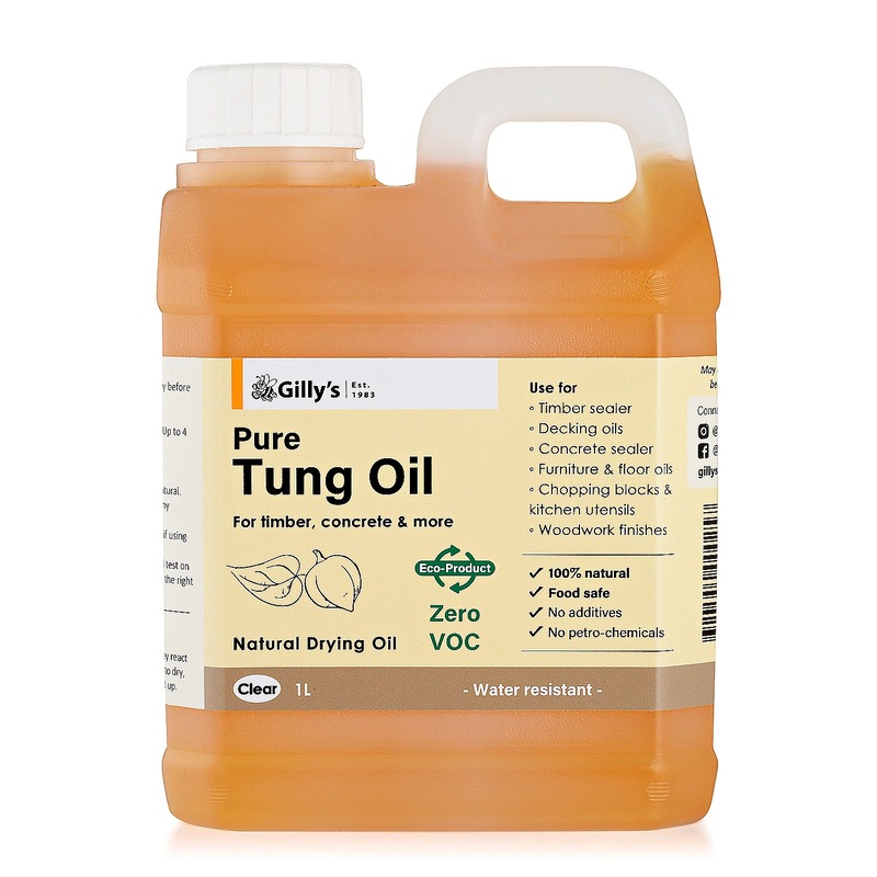 Buy Gilly's 1L Tung Oil Timber/Concrete Sealer/Decking/Chopping Board ...