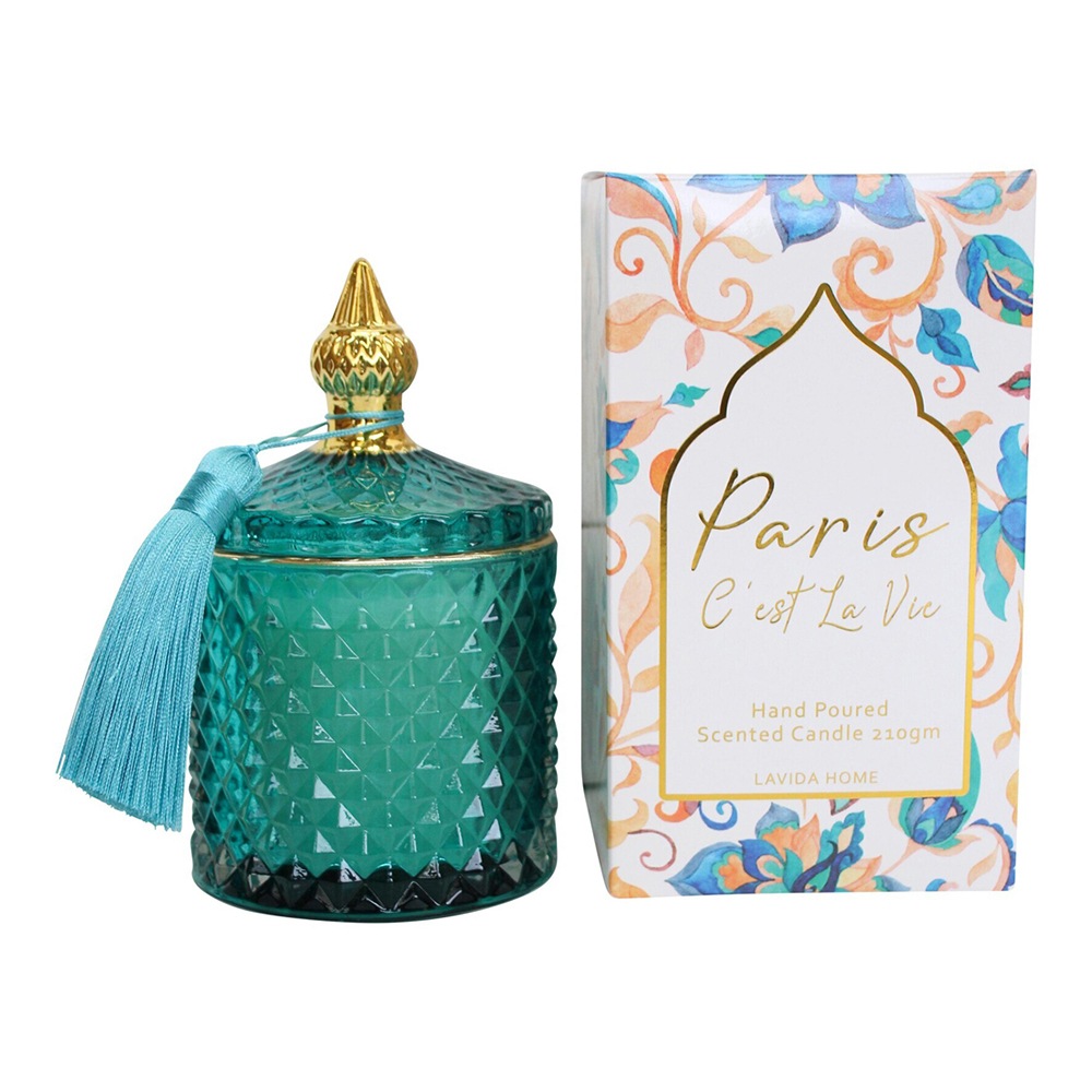 Buy Glass/Wax 14cm Scented Tealight Candle Cruz Azure Home Fragrance ...