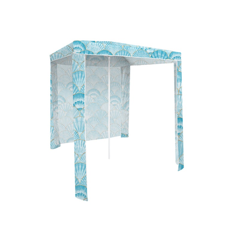 Buy Good Vibes 180x180cm Sea Shells Beach Cabana w/ Back Wall Outdoor ...