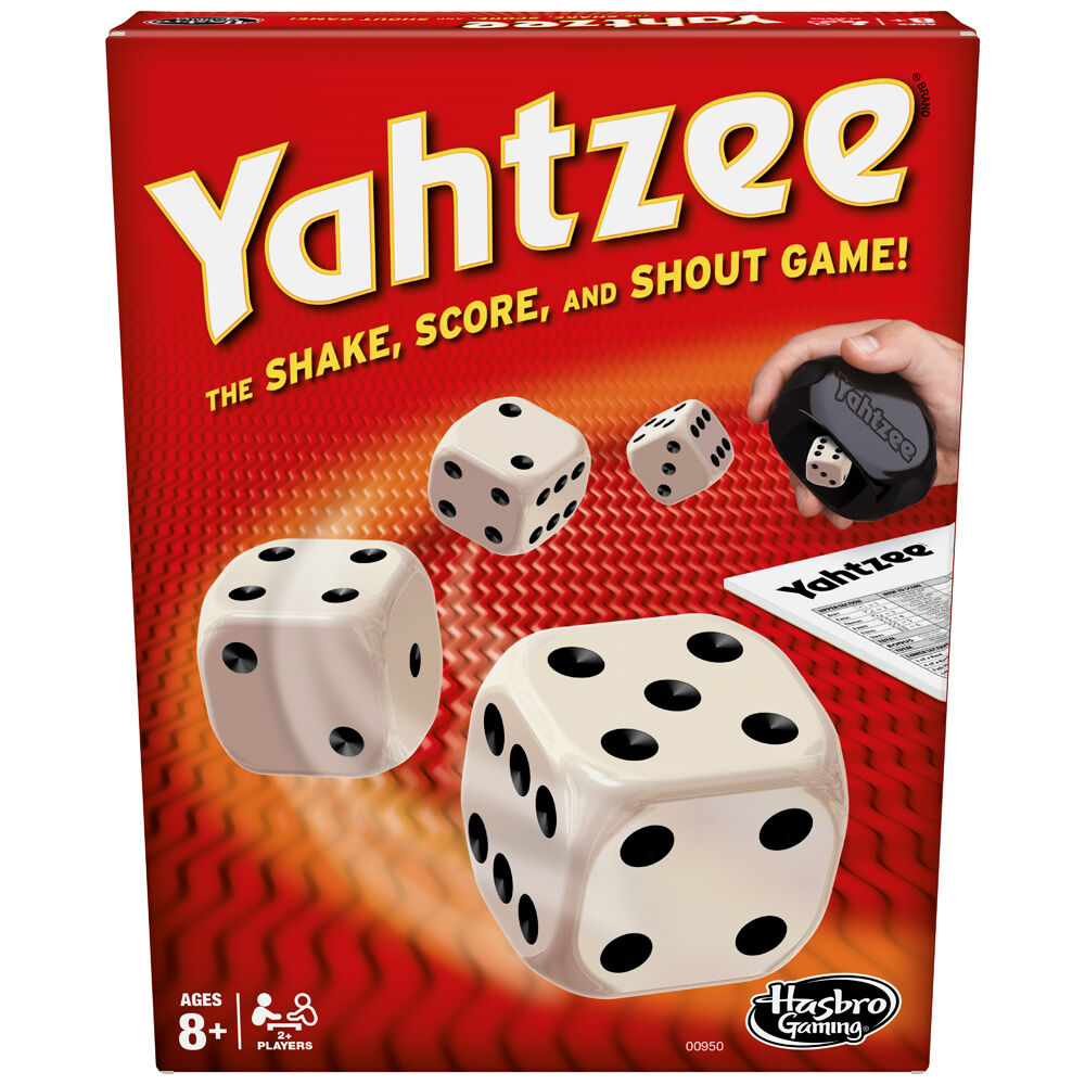 Buy Hasbro Classic Yahtzee Dice Game Set for Family and Friends 8Y ...