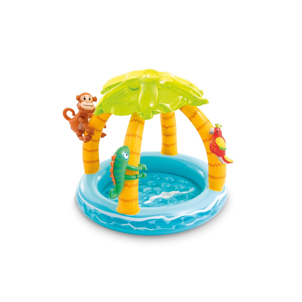 Buy Intex Tropical Island Inflatable Baby Pool w/ Built-In Palm Tree ...