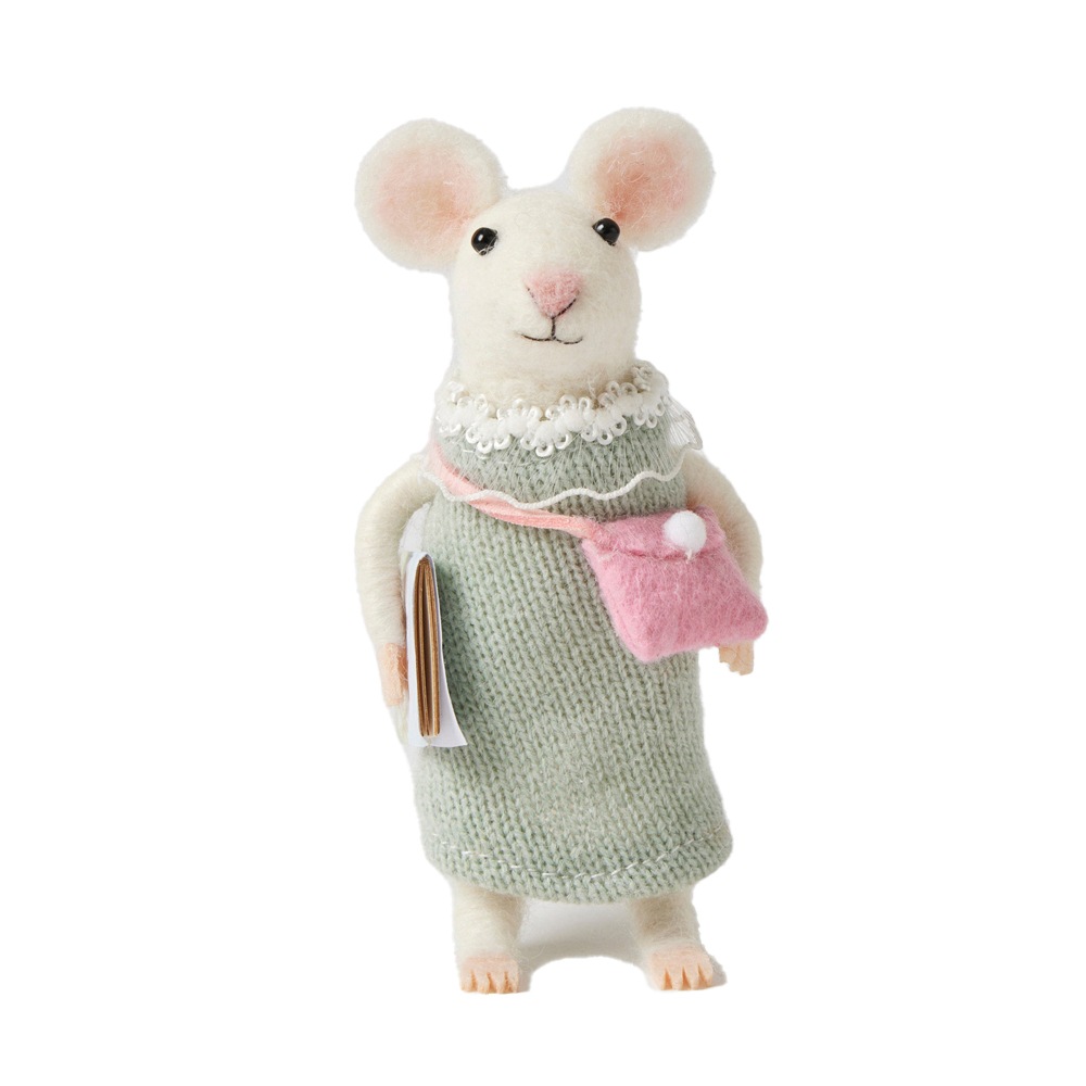Buy Jiggle & Giggle Audrey Felt Mouse Figurine/Figure Kids Bedroom Home ...