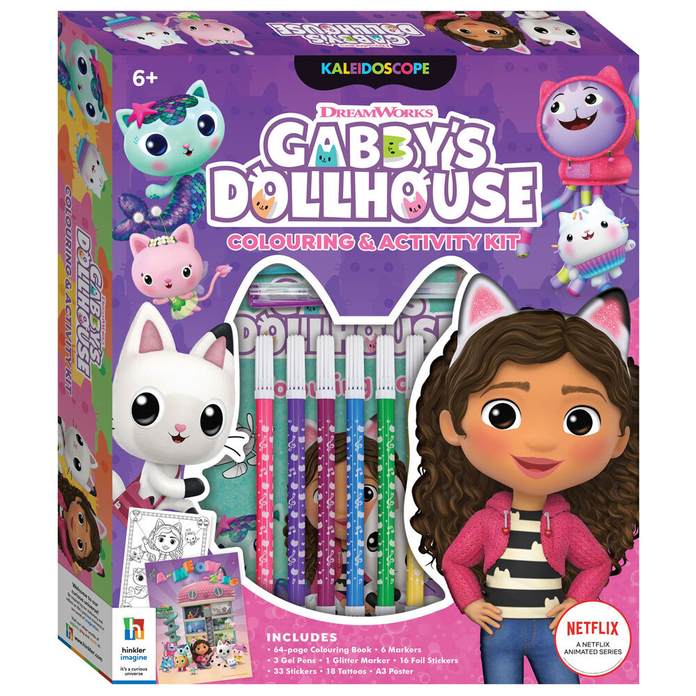 Buy Kaleidoscope Super Gabby's Dollhouse Childrens Colouring Activity ...