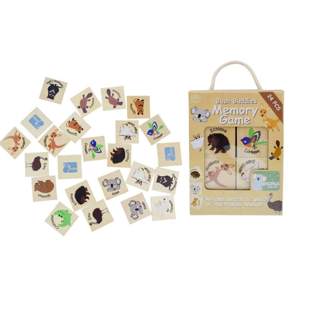 Buy Koala Dream Bush Buddies Wooden Memory Game Australian Animals ...