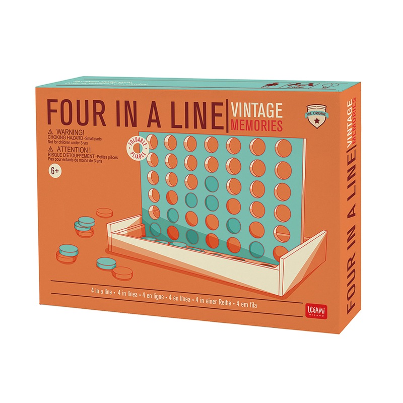 Buy Legami Connnect Four In A Line Classic Wooden Tabletop Board Game ...