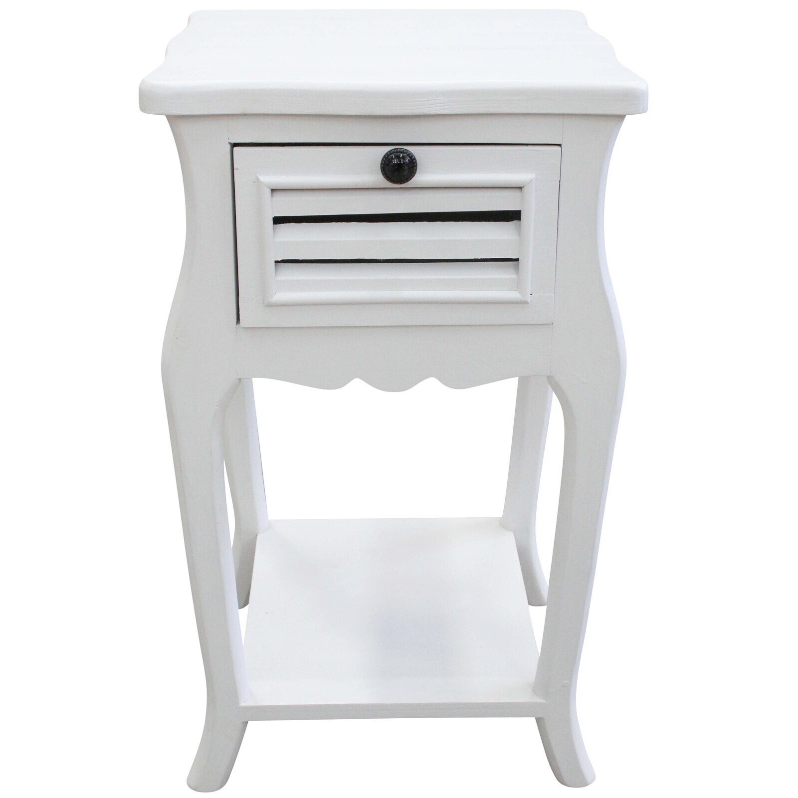 Buy Lenno Fir Wood 38x65cm Bedside Table w/ Drawer Home/Bedroom ...