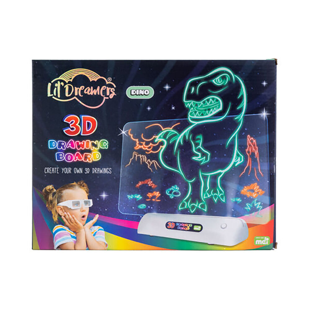 Buy Lil Dreamers Illuminate 3D Drawing Board Art Set Fluoro Drawing Kit ...