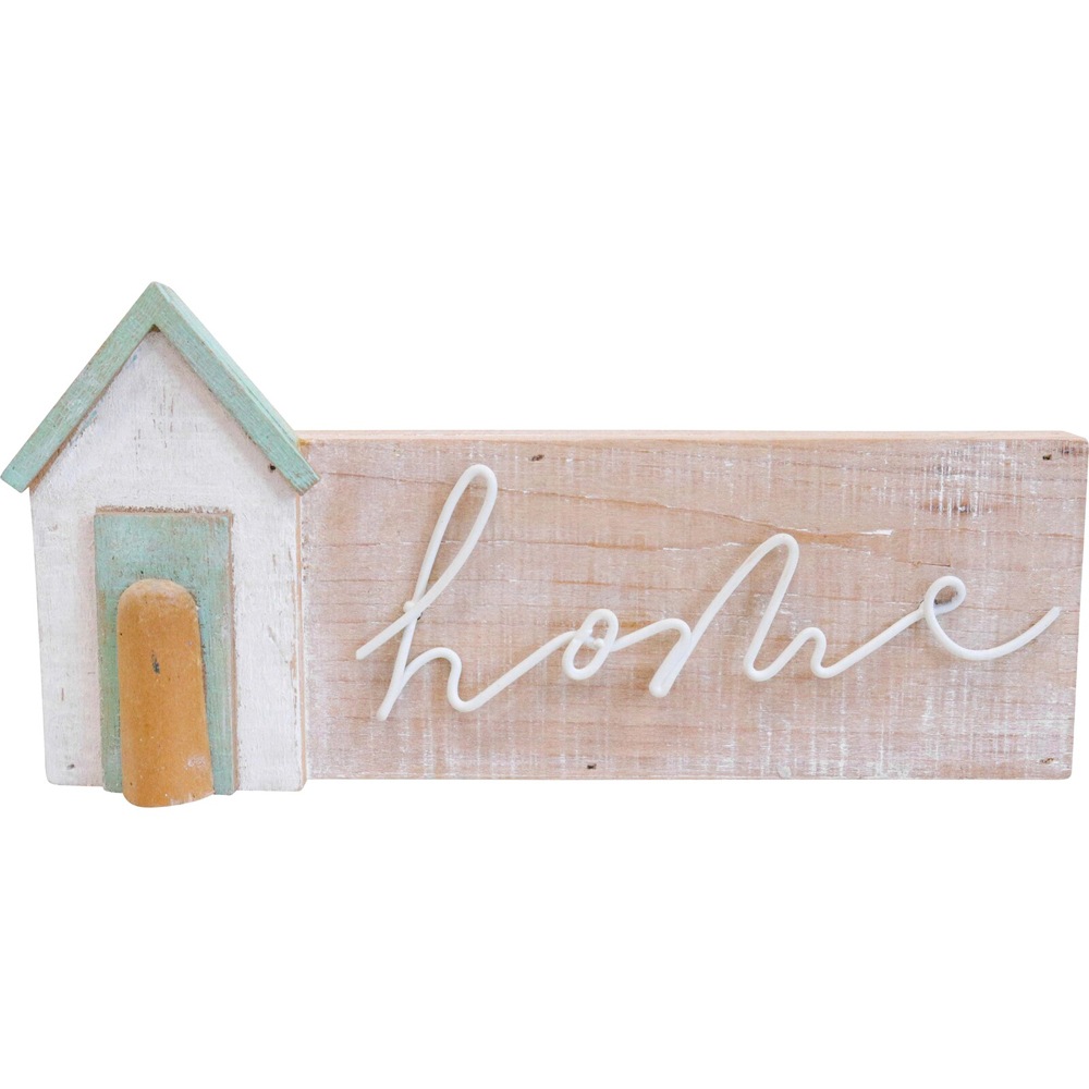 Buy LVD Fir Wood/Iron House Sign Home/Room Tabletop/Shelf Decoration ...