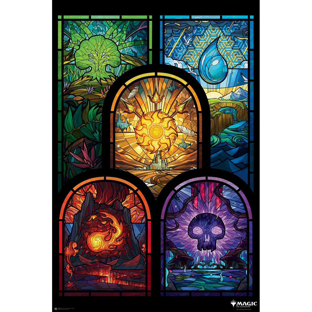 Buy Magic the Gathering Stained Glass Poster Room Wall Decor Display ...