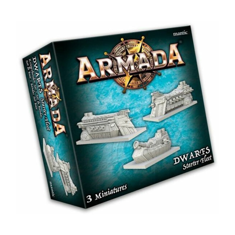 Buy Mantic Games Armada Dwarf Starter Fleet Tabletop Miniature Kids ...