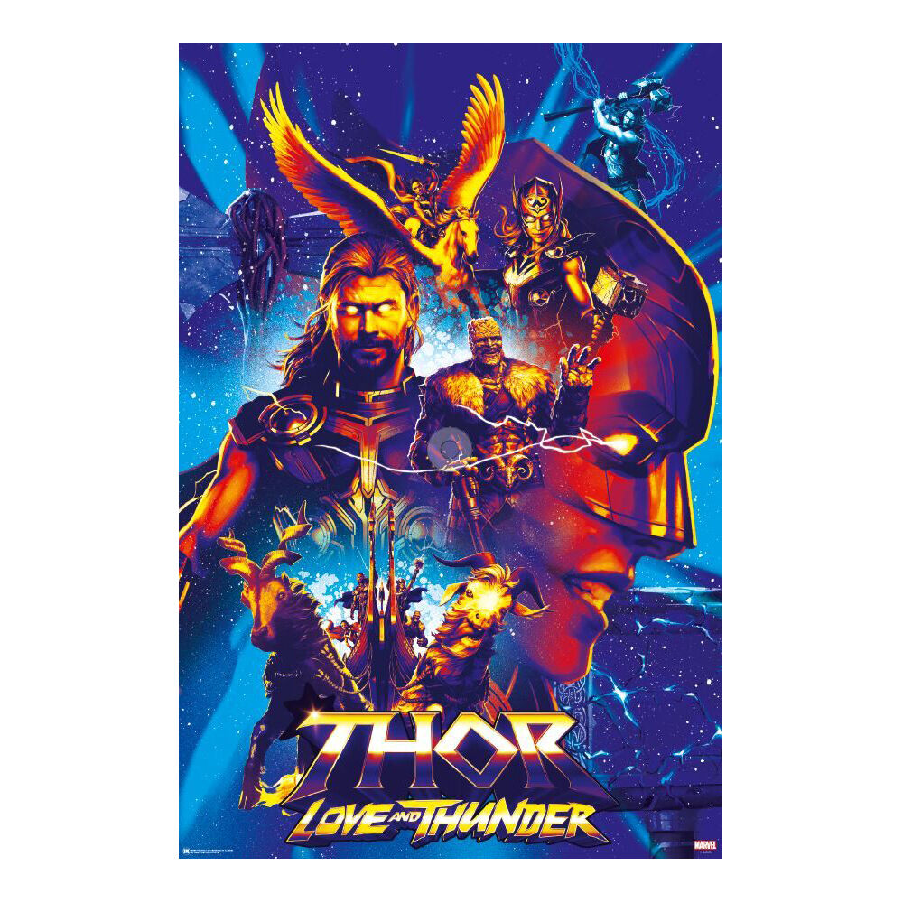 Buy Marvel MCU Thor Love and Thunder One Sheet Poster 91.5x61cm Hanging ...
