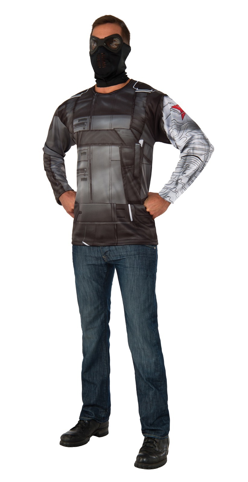 Buy Marvel Winter Soldier Adult Top Dress Up Halloween Party Costume ...
