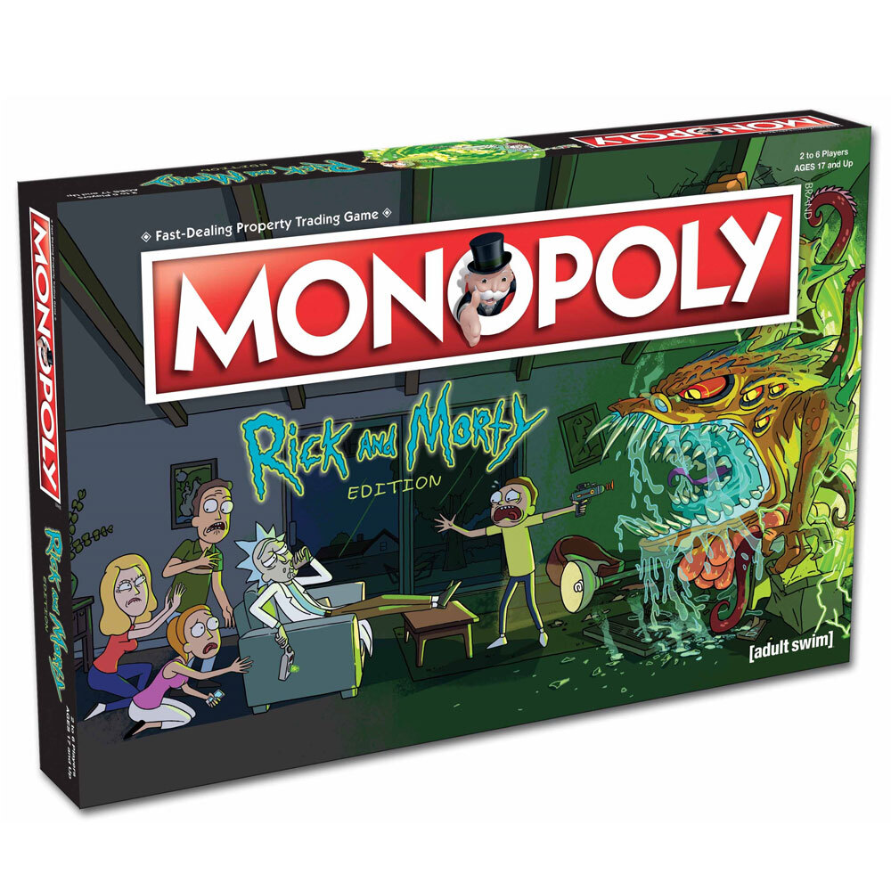 Buy Monopoly Rick & Morty Edition Classic Tabletop Family/Party Board Game Set 17y+ - MyDeal ...