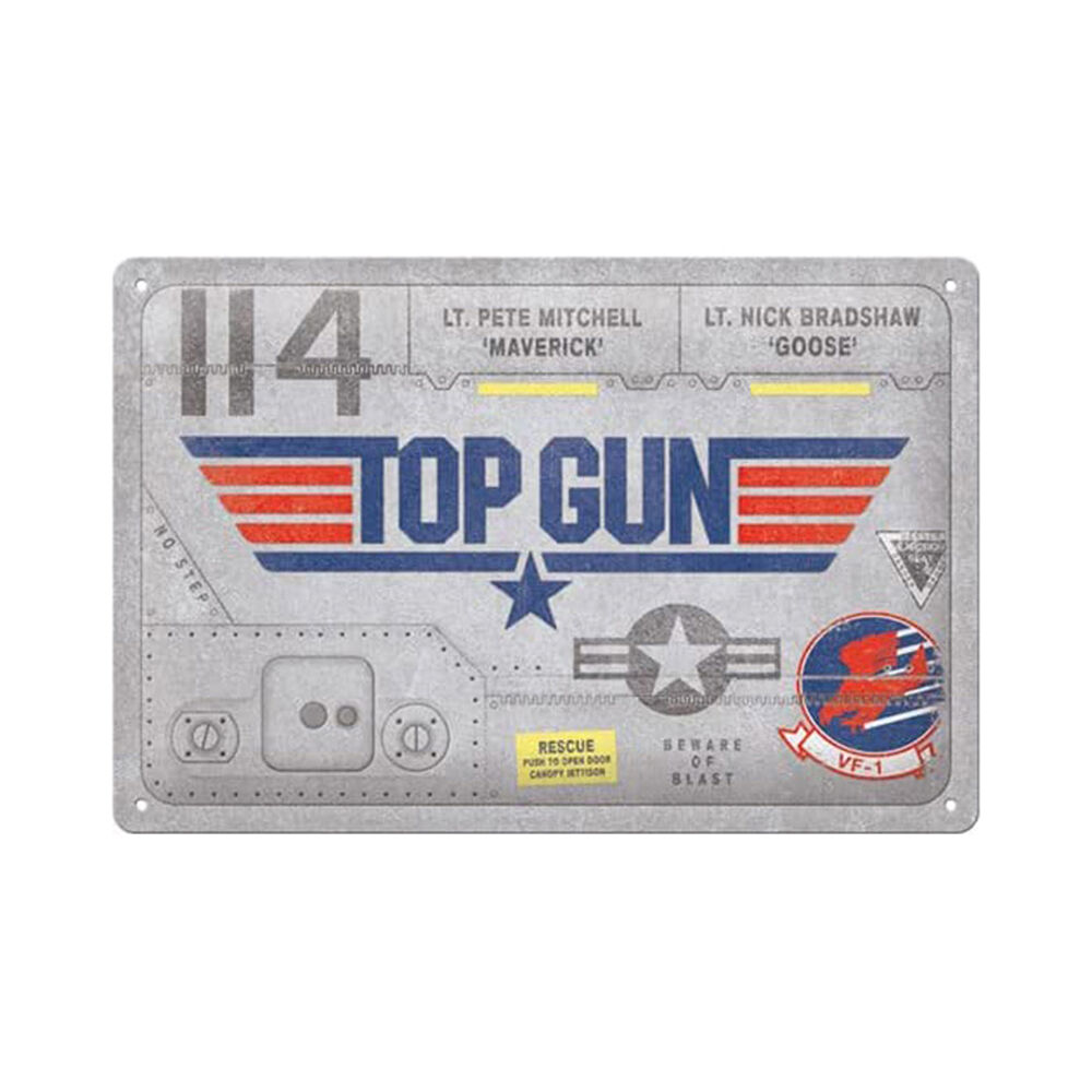 Buy Nostalgic-Art Medium Metal Plaque/Sign Wall Decor Top Gun Aircraft ...