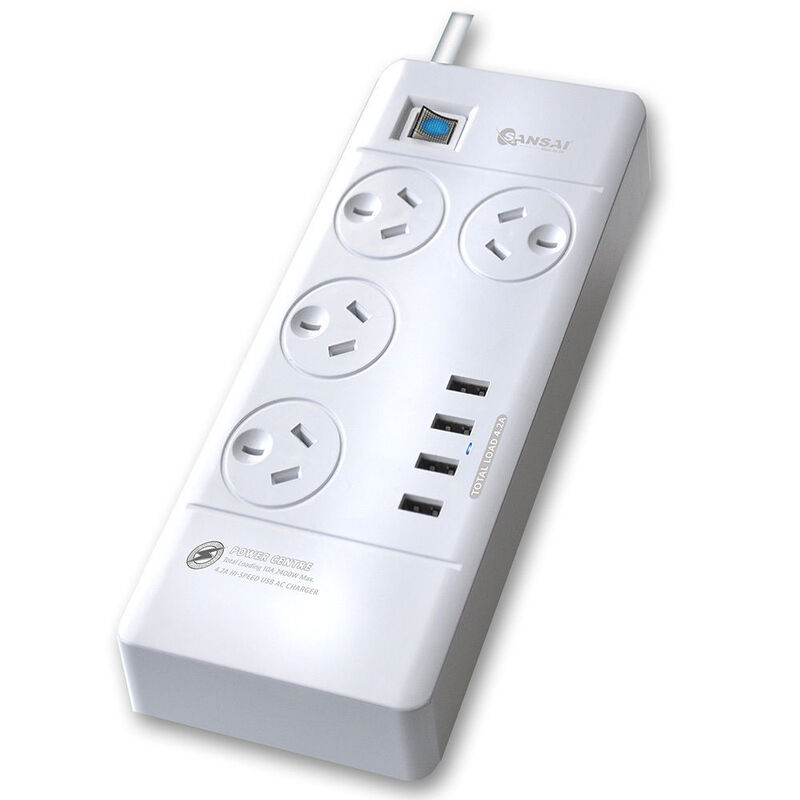 Buy Power Board 4 Way Outlets Socket 4 Usb Charging Charger Ports w ...