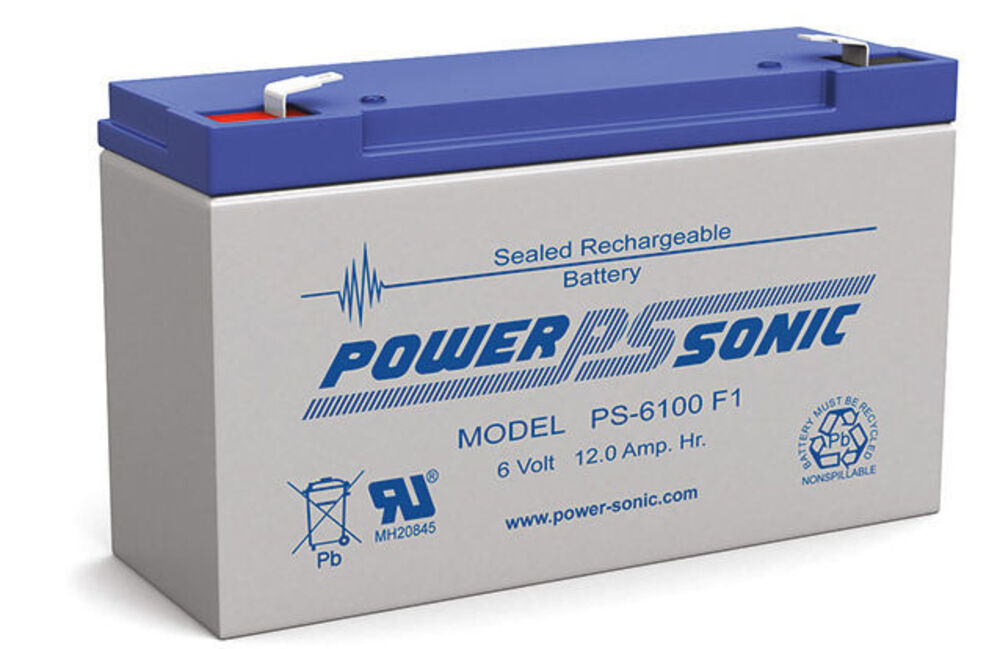 Buy Power Sonic PS6100 6V 12Ah SLA Rechargeable Battery F1 Terminal ...