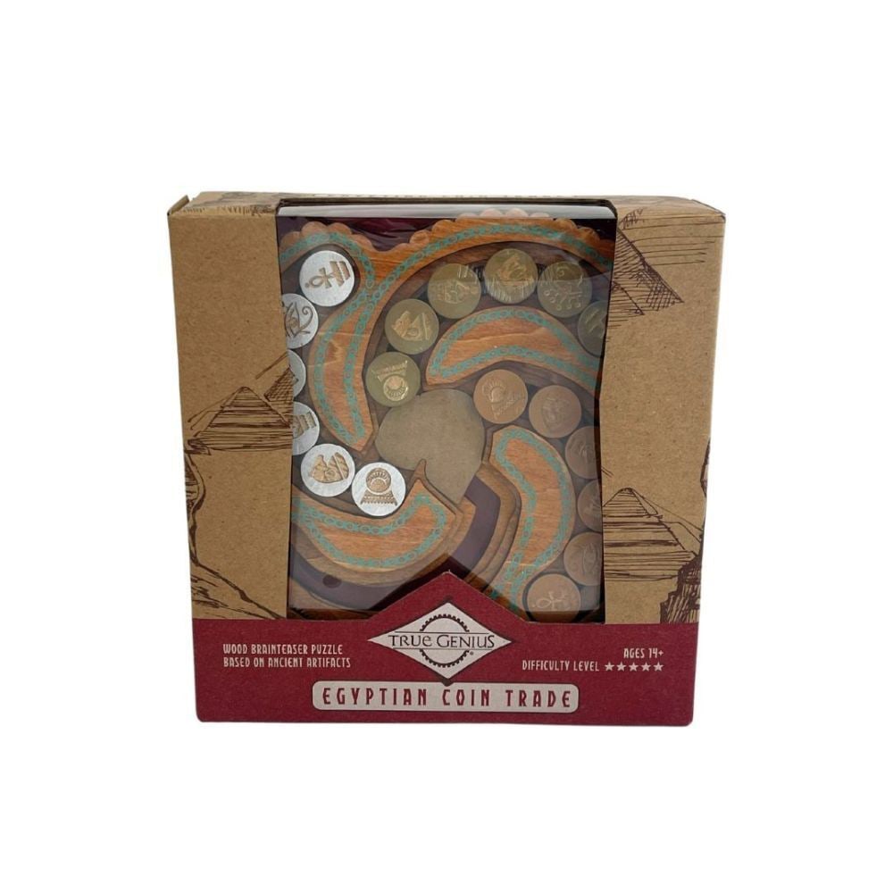 Buy Project Genius Wood Egyptian Coin Trade Interactive Puzzle Solving ...