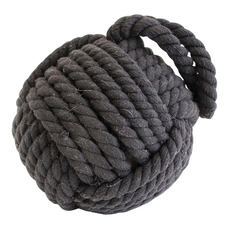 Buy Rope Ball Midnight 16cm Cotton Rope Doorstop Home Decor Weighted ...